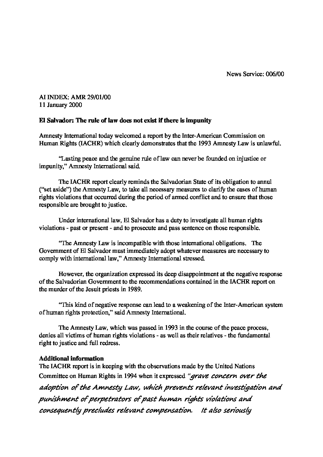 Examples Of Impunity