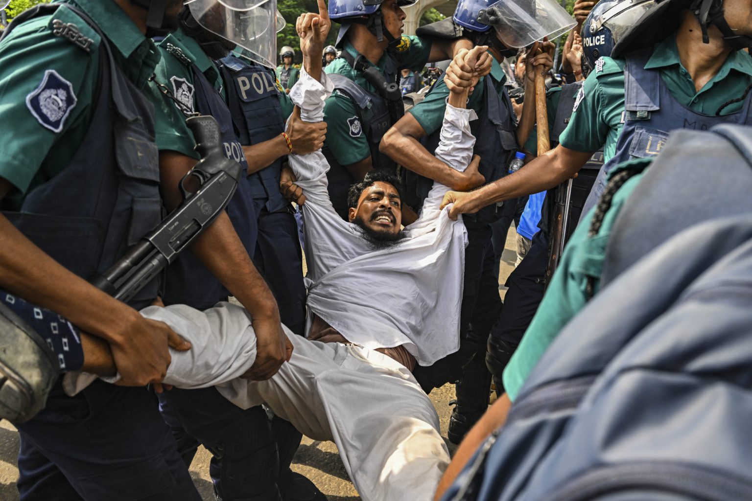 What happened at the quota-reform protests in Bangladesh?